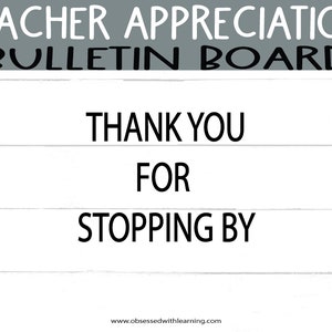 Teacher Appreciation Poster Kit for Classroom Bulletin Board Kit Coffee ...