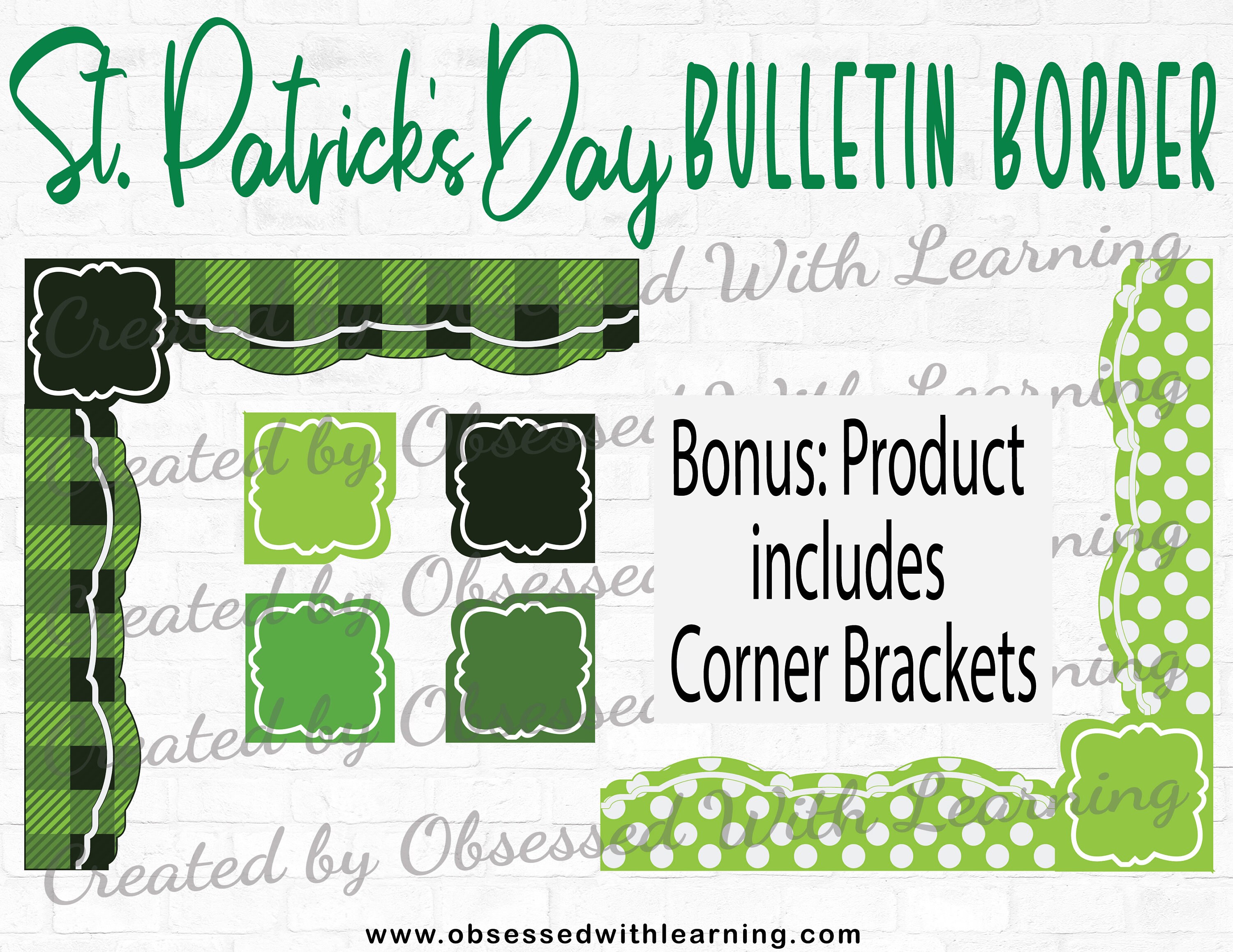 St. Patrick's Day Bulletin Board Border Printable - Etsy