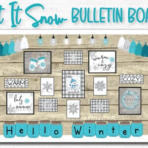 Let It Snow Décor Let It Snow Bulletin Board Farmhouse Décor - Etsy