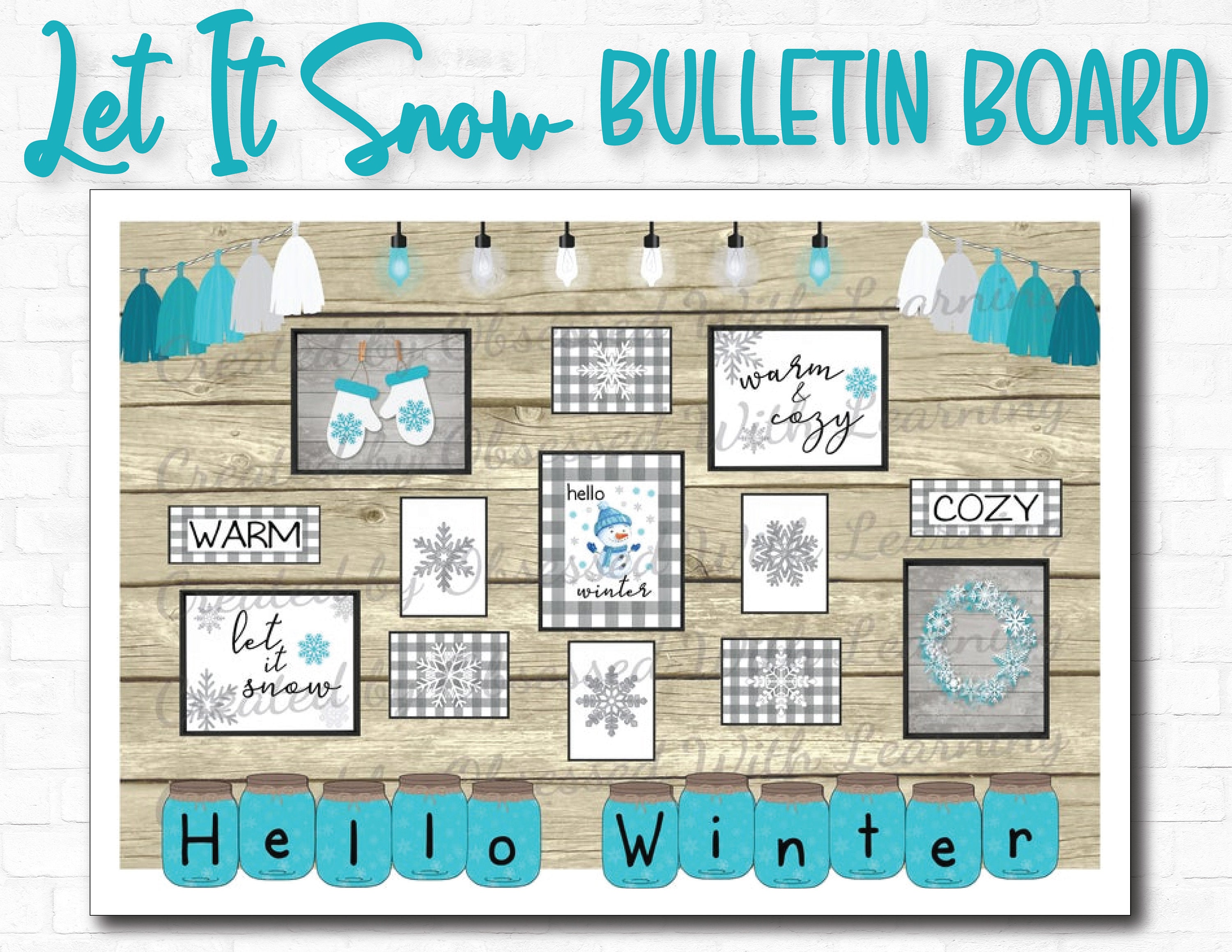 Let It Snow Décor Let It Snow Bulletin Board Farmhouse Décor - Etsy