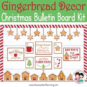 Christmas Bulletin Board, Gingerbread Décor, Farmhouse Christmas ...