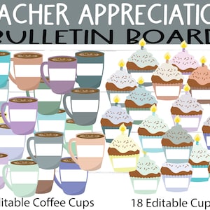 Teacher Appreciation Poster Kit for Classroom Bulletin Board Kit Coffee ...
