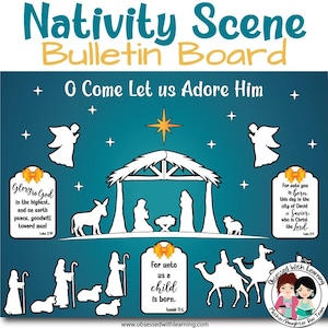 Christmas Nativity Scene Classroom Display Christian Decor Kit - Etsy