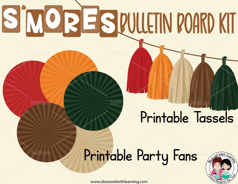 Camping Theme Bulletin Board Kit Smores Bulletin Board Kit - Etsy UK