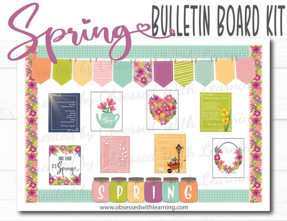 Spring Bulletin Board Teachers School Bulletin Board Spring - Etsy