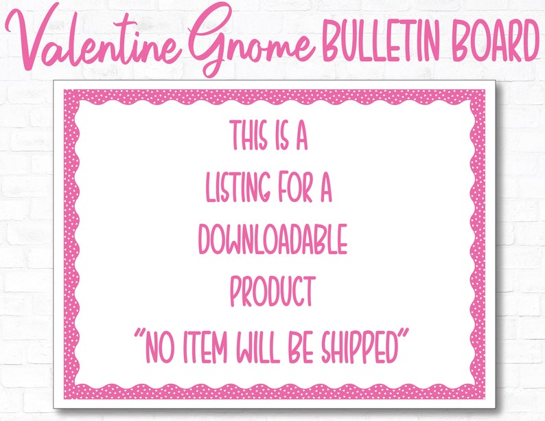 Valentine Gnome Bulletin Board Valentine Bulletin Board Kit - Etsy