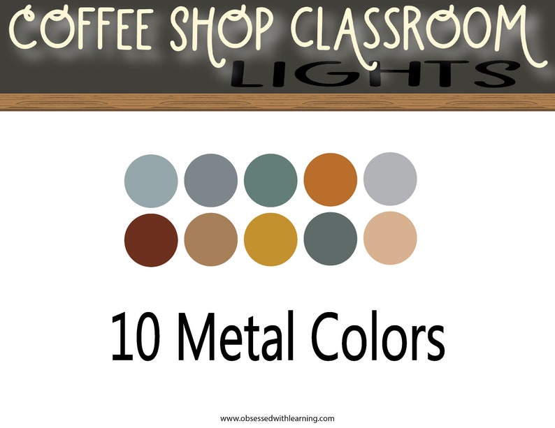 Coffee Shop Classroom, Printable Lights, Farmhouse Classroom Décor ...