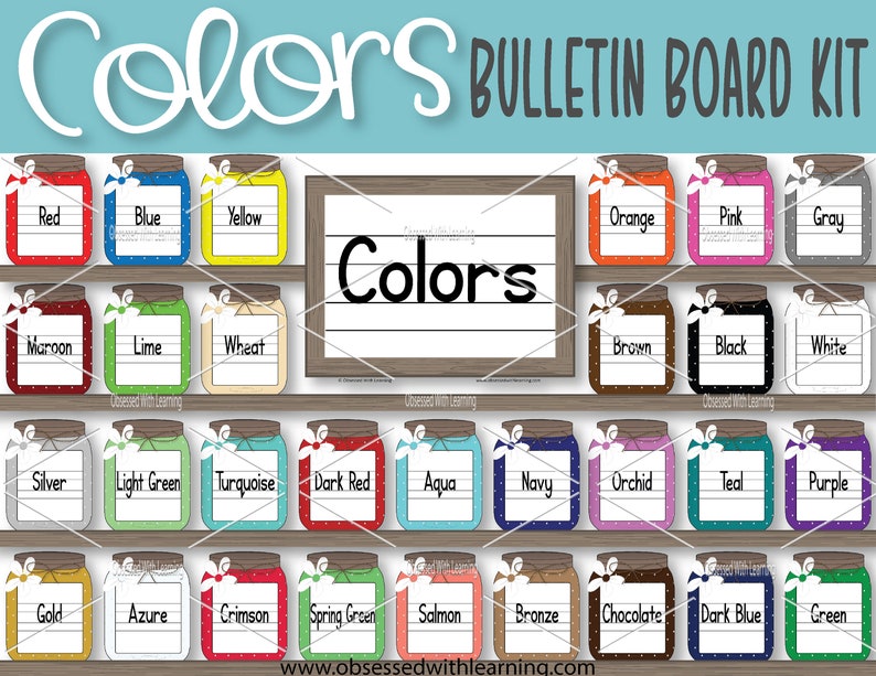 Learning Colors Bulletin Board Colors Bulletin Board Décor - Etsy