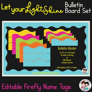 Let Your Light Shine, Matthew 5:16, Editable Name Tags, Classroom ...