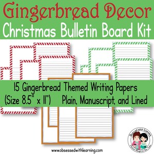 Christmas Bulletin Board, Gingerbread Décor, Farmhouse Christmas ...