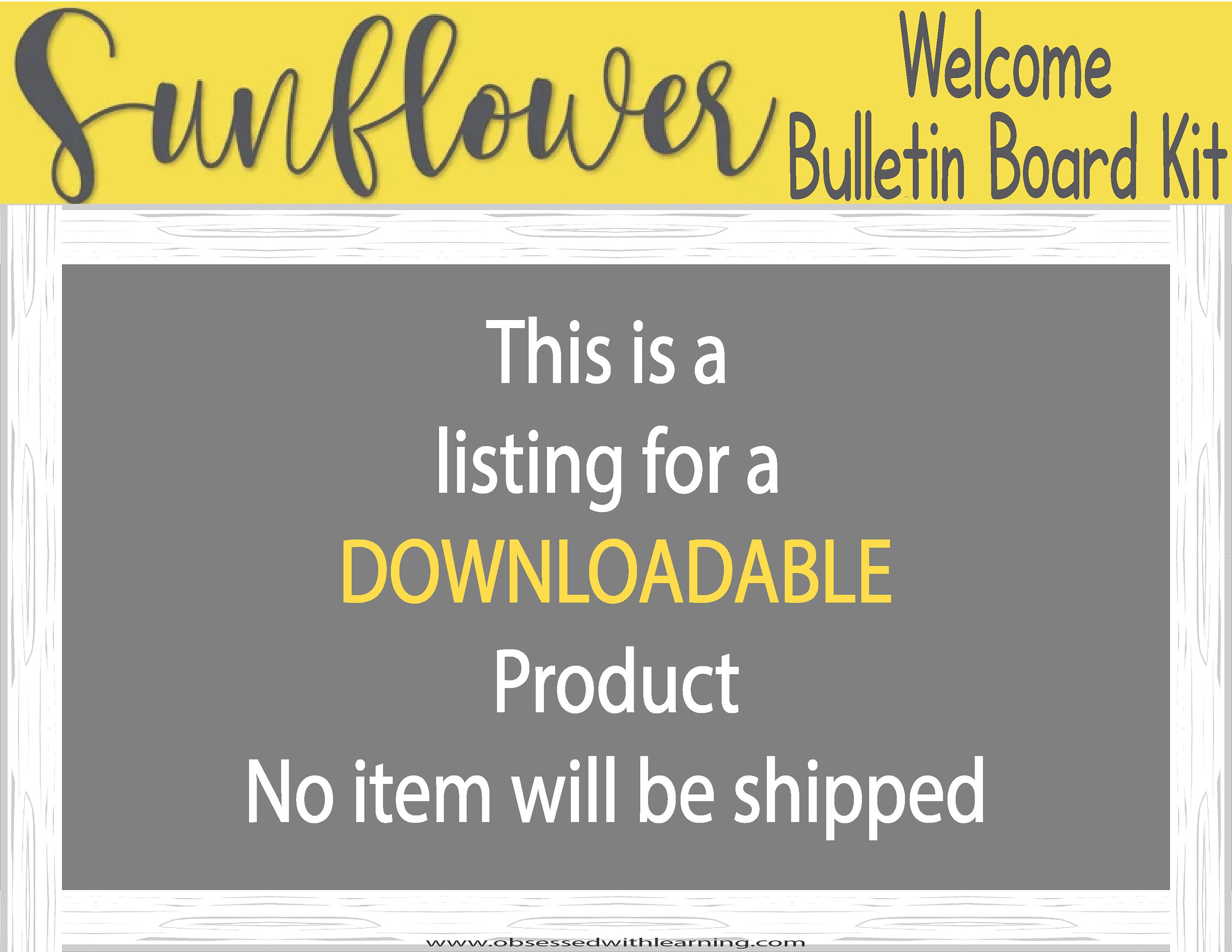Sunflower Bulletin Board Set for Classroom Decor, School Labels, and ...
