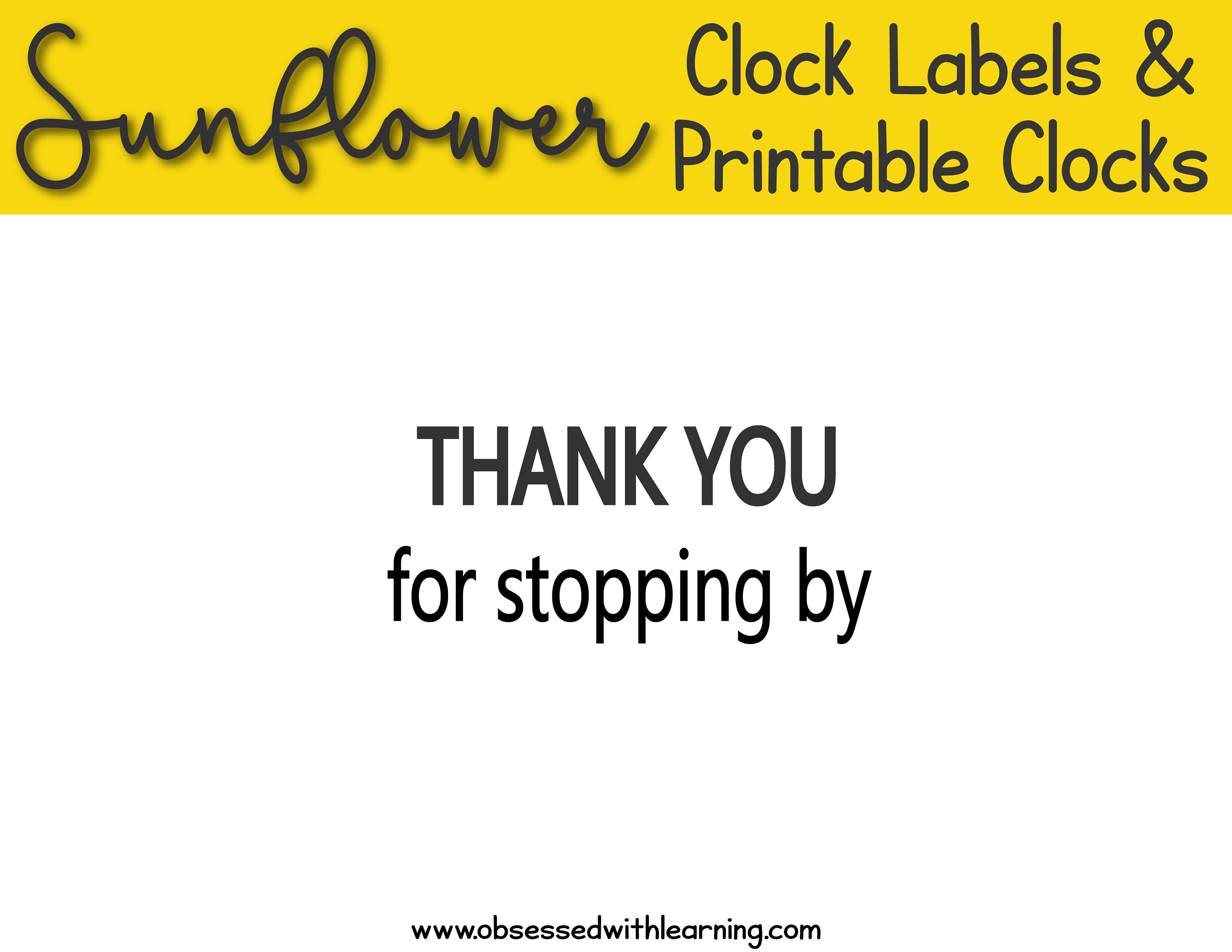 Sunflower Bulletin, Classroom Clock Labels, Educational Time Management ...