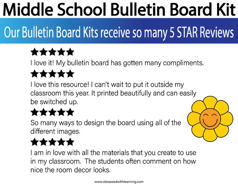 Middle School Kindness Quotes Bulletin Board Kit Classroom Decor Set - Etsy