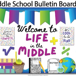 Middle School Bulletin Board Kit, Middle School Classroom Décor ...
