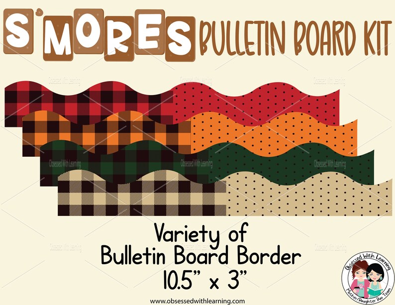 Camping Theme Bulletin Board Kit Smores Bulletin Board Kit - Etsy UK