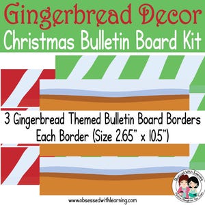 Christmas Bulletin Board, Gingerbread Décor, Farmhouse Christmas ...