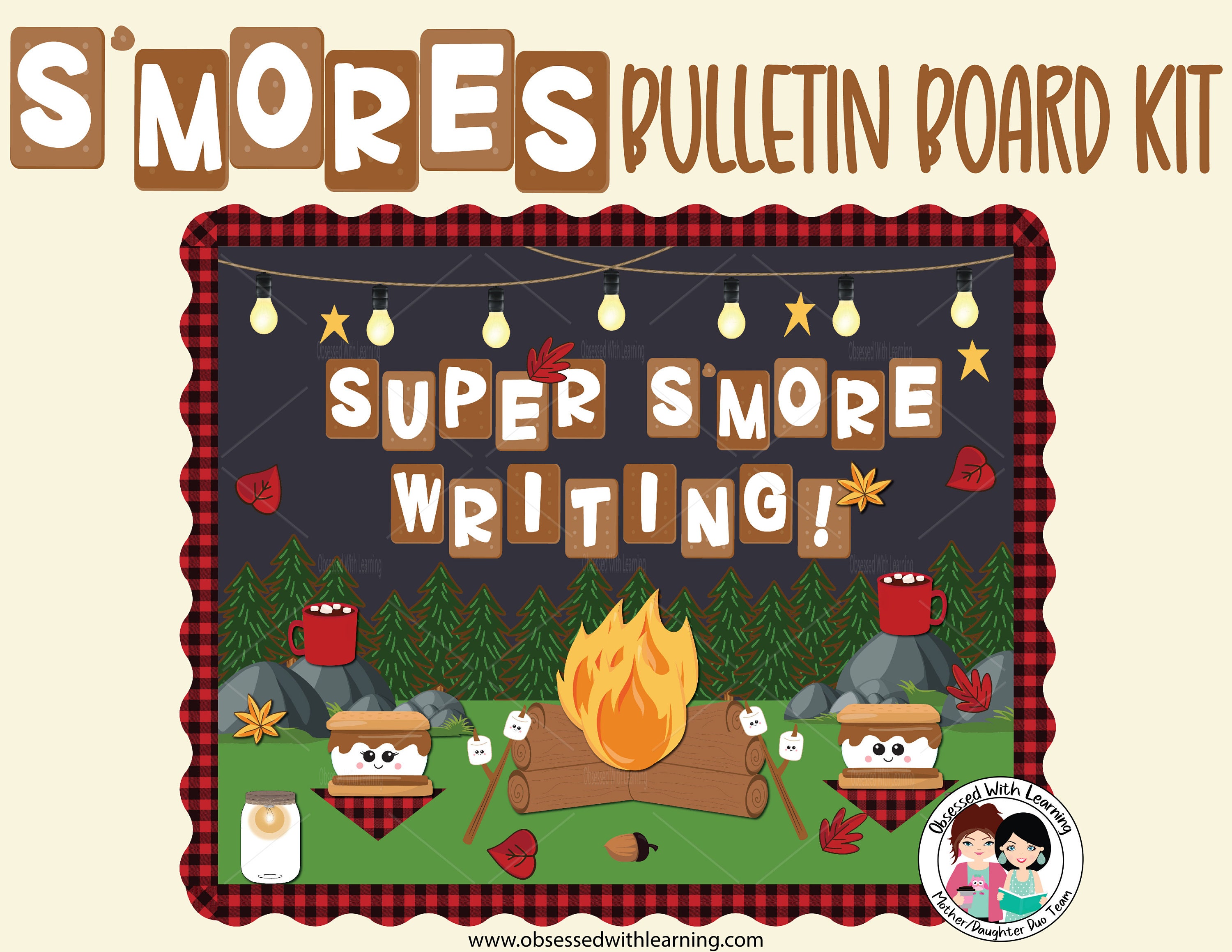 Camping Theme Bulletin Board Kit Smores Bulletin Board Kit - Etsy UK