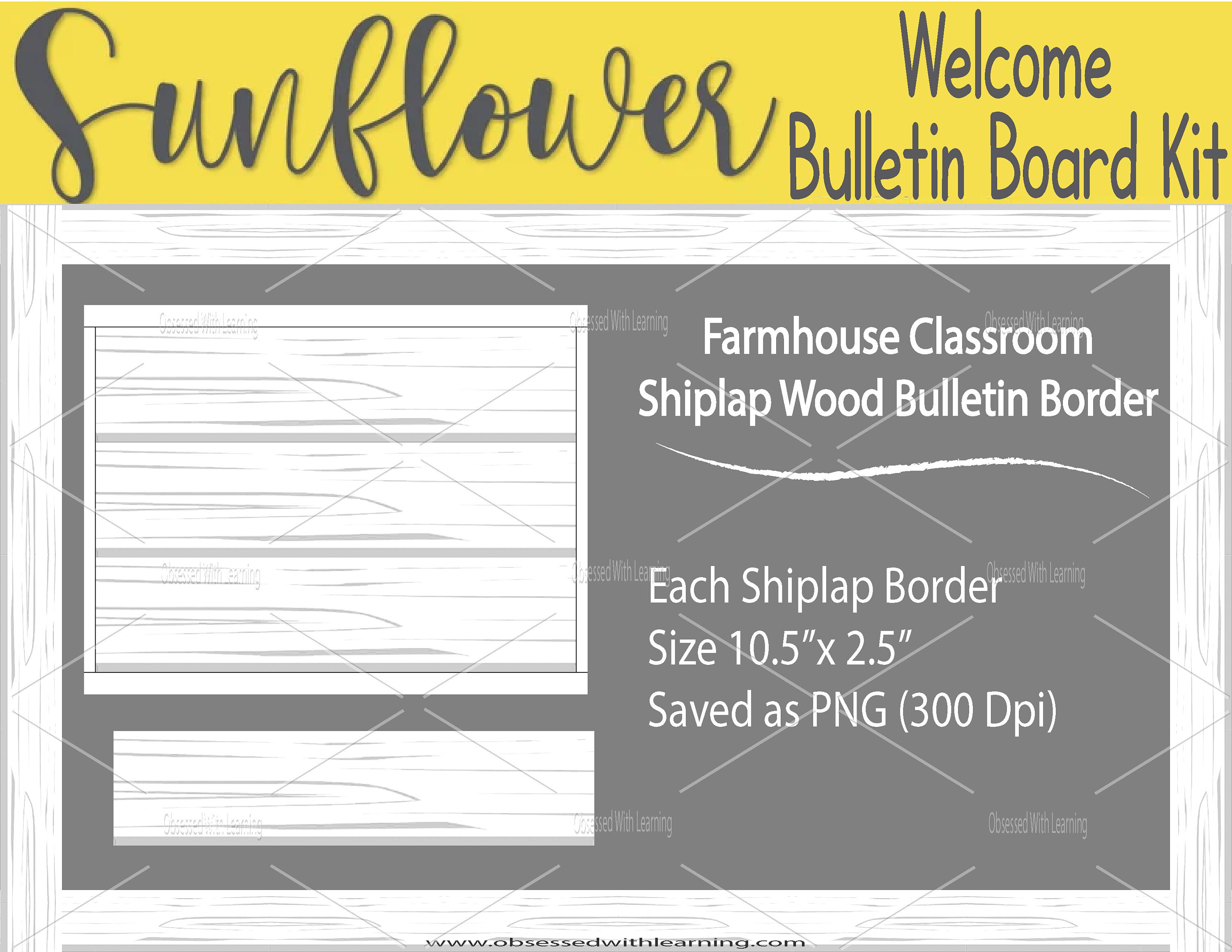 Sunflower Bulletin Board Set for Classroom Decor, School Labels, and ...