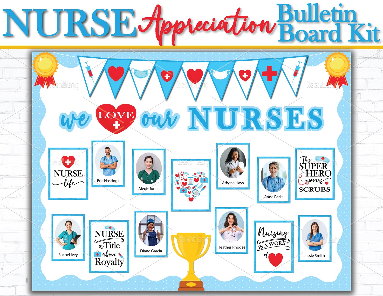 Nurse Appreciation Bulletin Board Kit Bulletin Board Border - Etsy