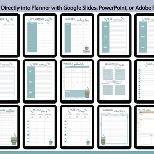 Teacher Planner 2023-2024 Coffee Shop Decor Digital Teacher - Etsy