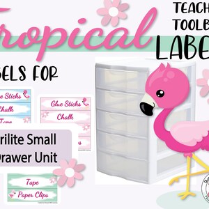 Tropical Teacher Toolbox Labels for School Supply Organization and ...