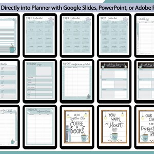 Teacher Planner 2023-2024 Coffee Shop Decor Digital Teacher - Etsy