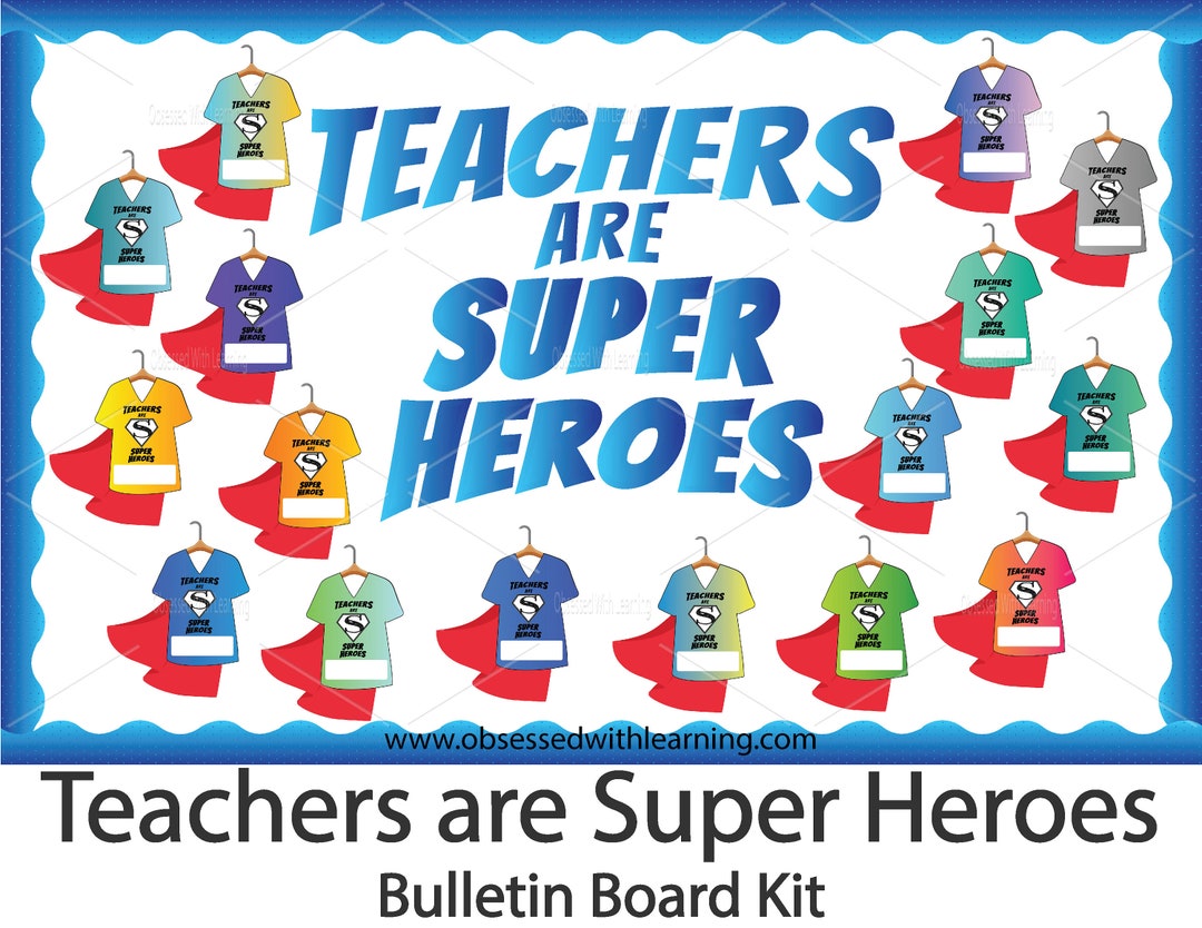 Super Hero Teacher, Superhero Teacher, Bulletin Board Kit, Teacher ...