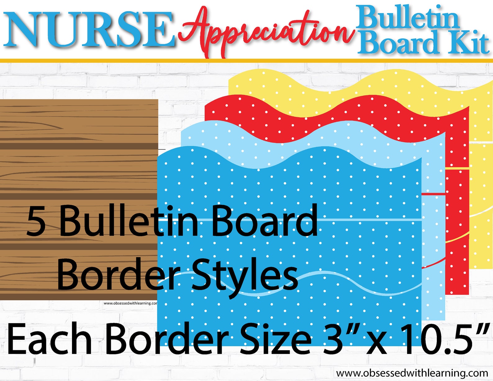 Nurse Appreciation Bulletin Board Kit, Bulletin Board Border, Editable ...