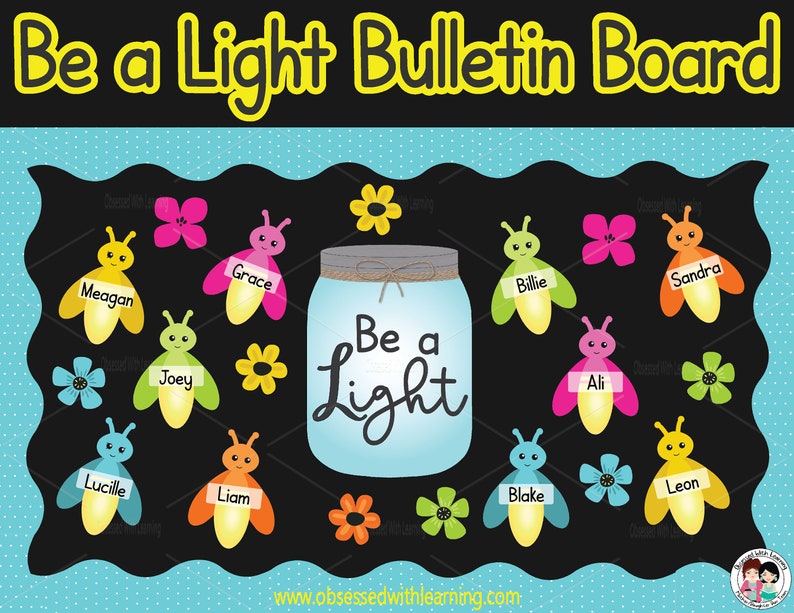 Farmhouse Classroom Decor Kit With Editable Firefly Nametags and ...