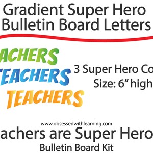 Super Hero Teacher, Superhero Teacher, Bulletin Board Kit, Teacher ...