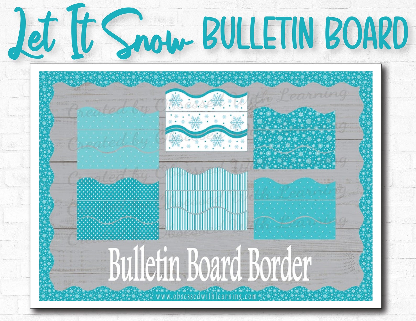 Let It Snow Décor, Let It Snow Bulletin Board, Farmhouse Décor Bulletin ...