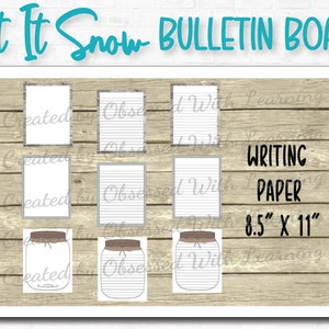 Let It Snow Décor, Let It Snow Bulletin Board, Farmhouse Décor Bulletin ...