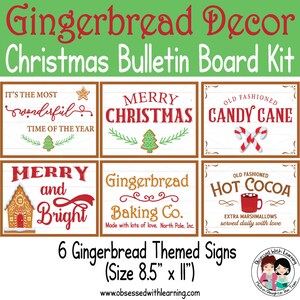 Christmas Bulletin Board, Gingerbread Décor, Farmhouse Christmas ...