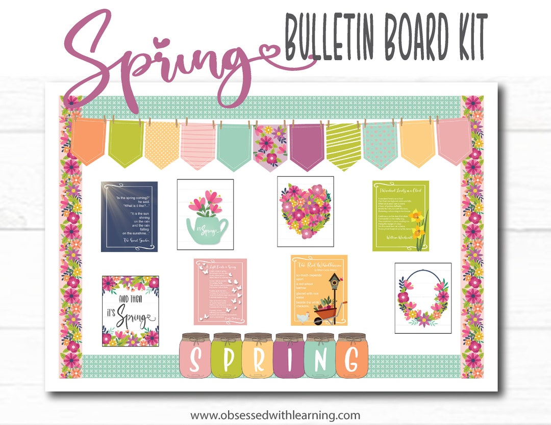 Spring Bulletin Board, Teachers School Bulletin Board Spring, Spring ...