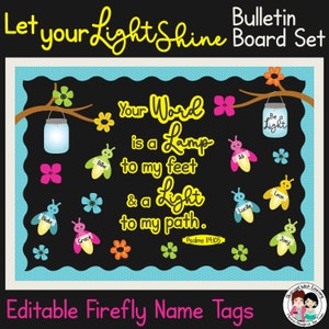 Let Your Light Shine, Matthew 5:16, Editable Name Tags, Classroom ...