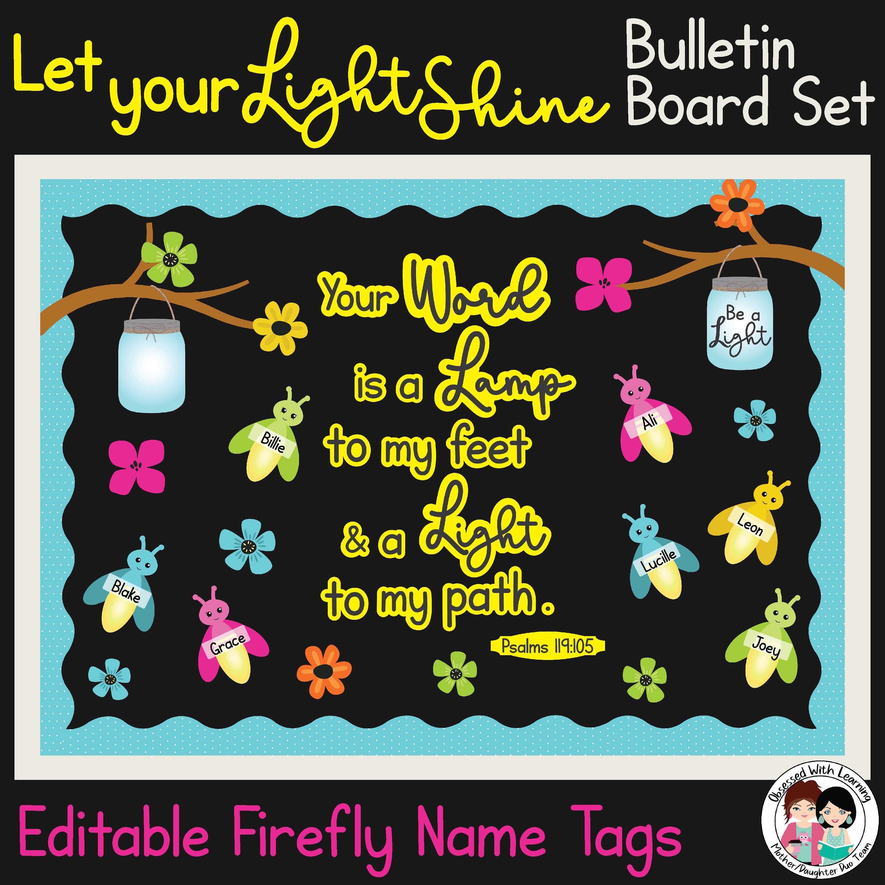 Let Your Light Shine, Matthew 5:16, Editable Name Tags, Classroom ...