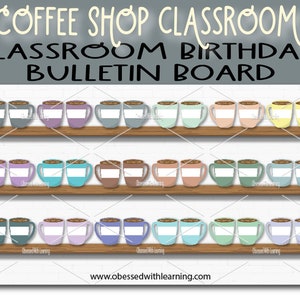 Coffee Theme Farmhouse Classroom Birthday Posters and Name Tags - Etsy