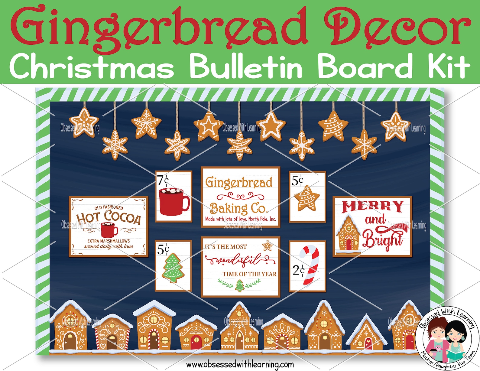 Christmas Bulletin Board Gingerbread Décor Farmhouse - Etsy