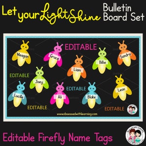 Let Your Light Shine, Matthew 5:16, Editable Name Tags, Classroom ...