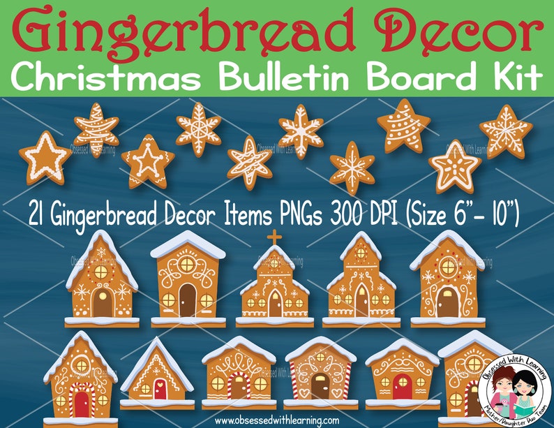 Christmas Bulletin Board Gingerbread Décor Farmhouse - Etsy