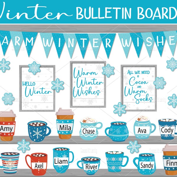 Winter Bulletin Board Kit - Etsy