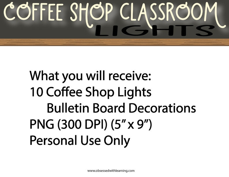 Coffee Shop Classroom, Printable Lights, Farmhouse Classroom Décor ...