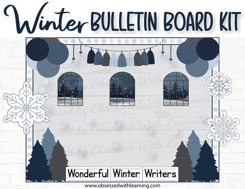 Winter Bulletin Board Winter Wonderland Bulletin Board - Etsy