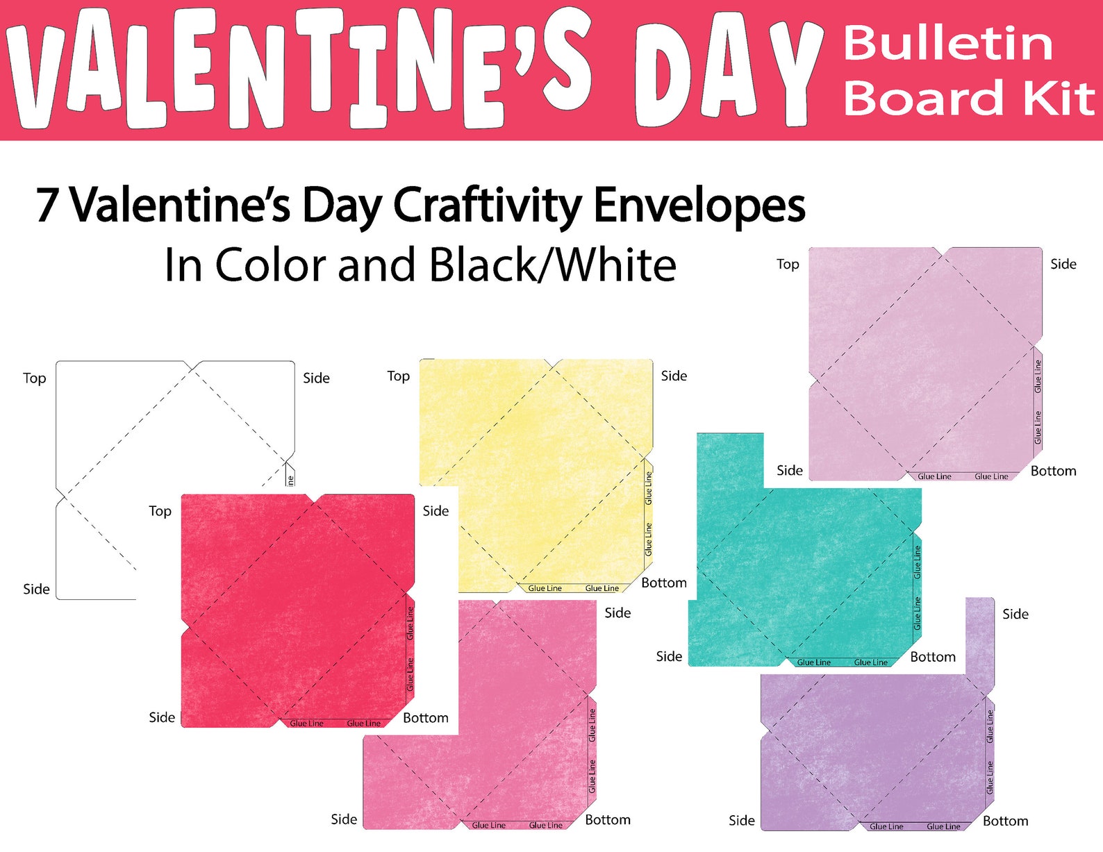 Valentine's Day Bulletin Board Kit, Valentine's Day Cards, Valentine's ...