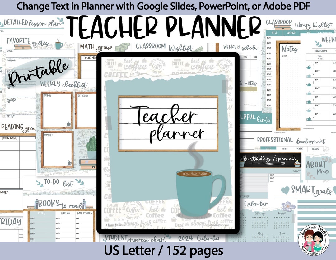 2024-2025 Teacher Planner Digital Calendar for Classroom and Home ...