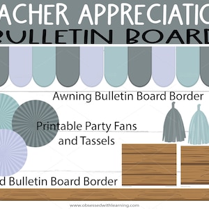 Teacher Appreciation Poster Kit for Classroom Bulletin Board Kit Coffee ...