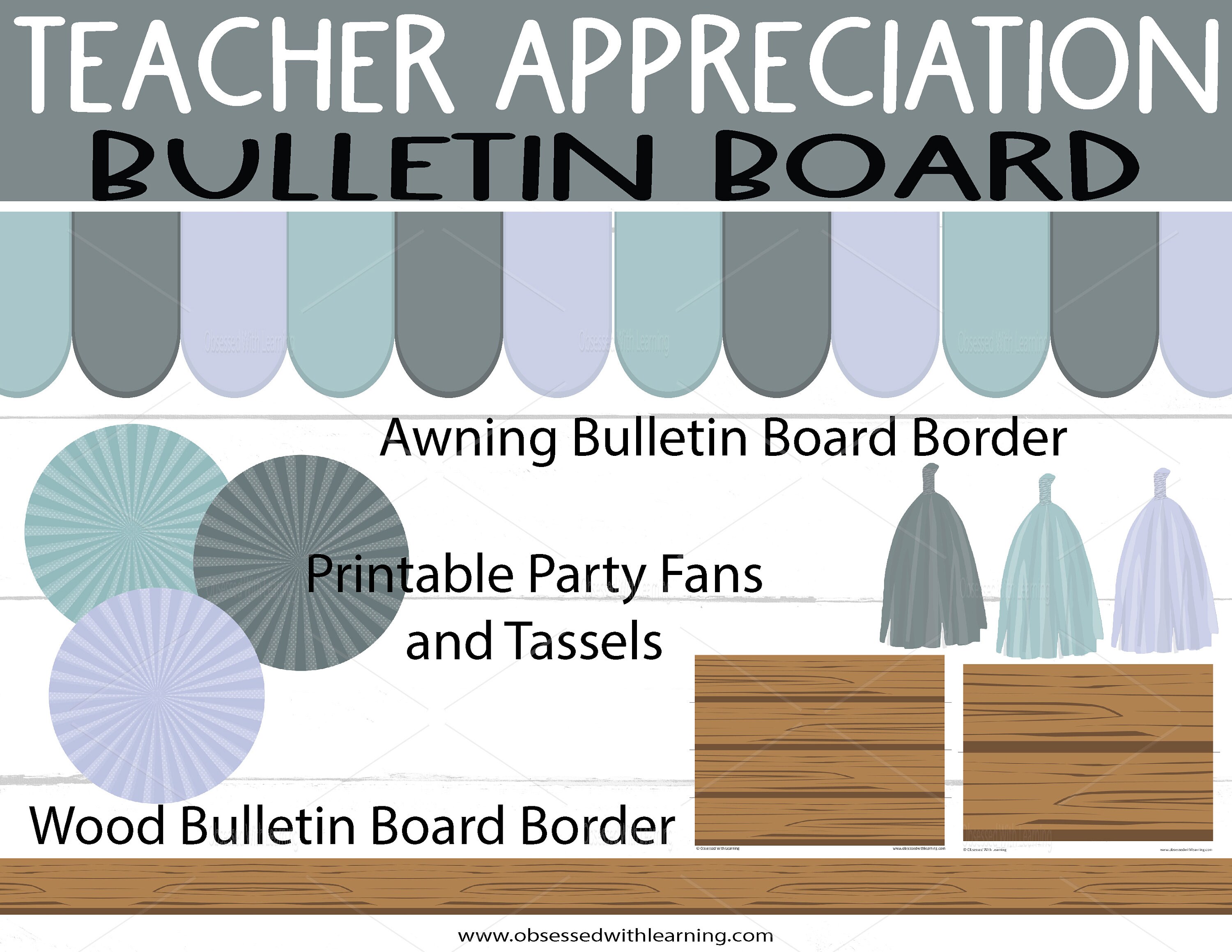 Teacher Appreciation Poster Kit for Classroom Bulletin Board Kit Coffee ...