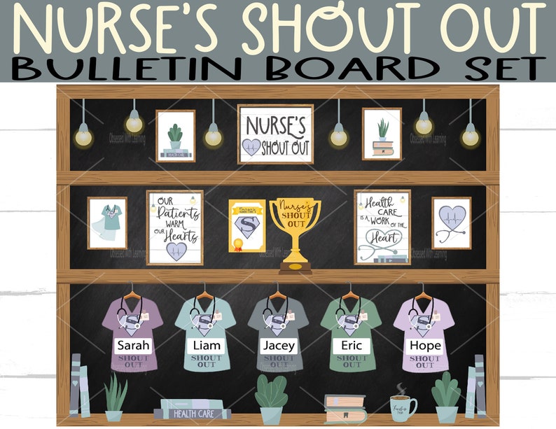 Nurse Sign Healthcare Hero Bulletin Board Nurse Bulletin - Etsy