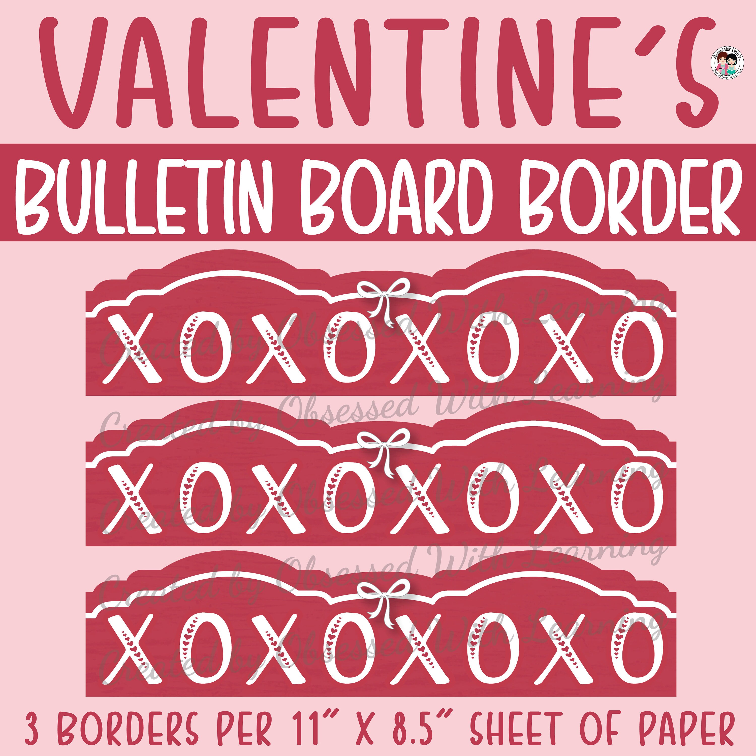 Valentine Bulletin Board Border, Bulletin Board Border, Printable ...