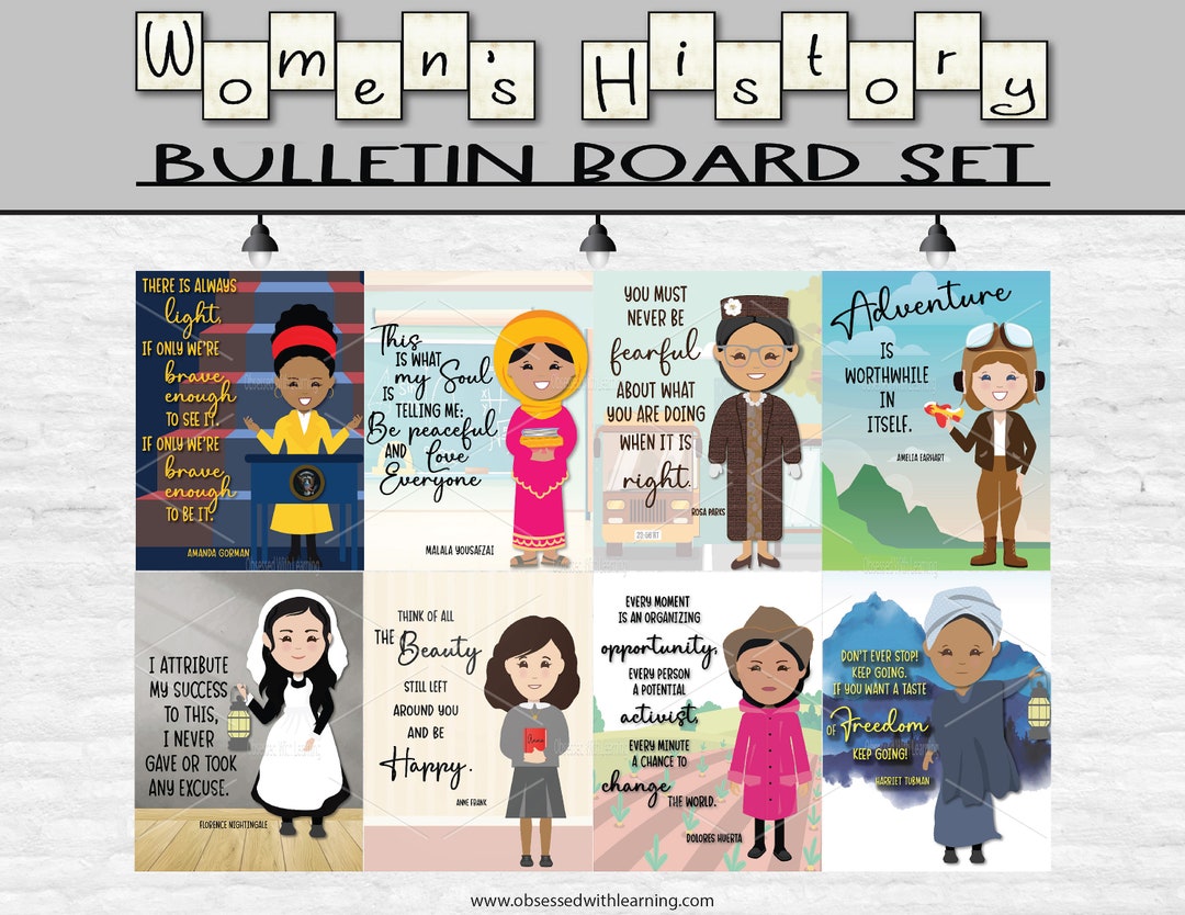 Womens History Month, Bulletin Board Kit, Amanda Gorman, Malala ...